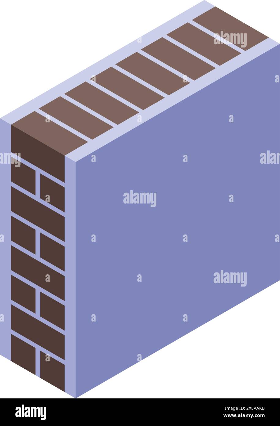 Insulated wall is being shown with a cutaway revealing the insulation ...