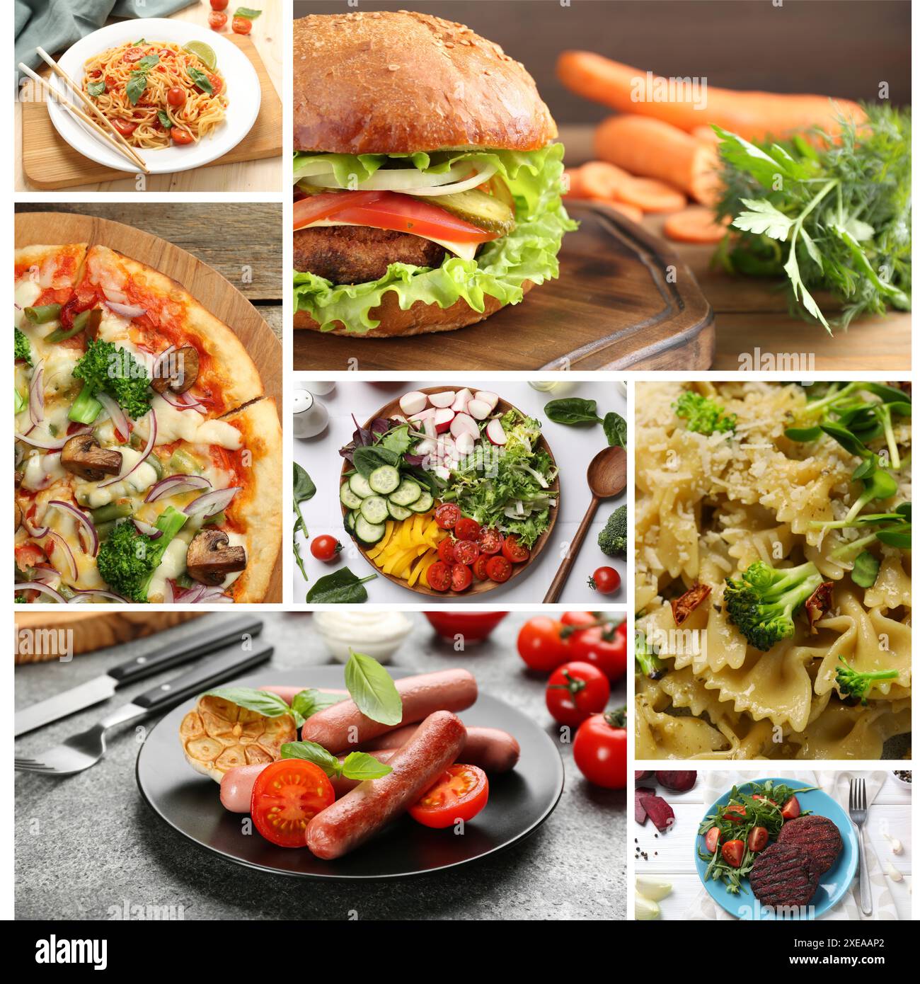 Pizza and pasta collage hi-res stock photography and images - Alamy
