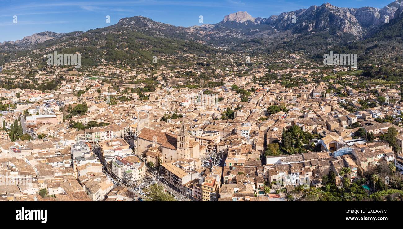 Aerial panoramic view soller hi-res stock photography and images - Alamy