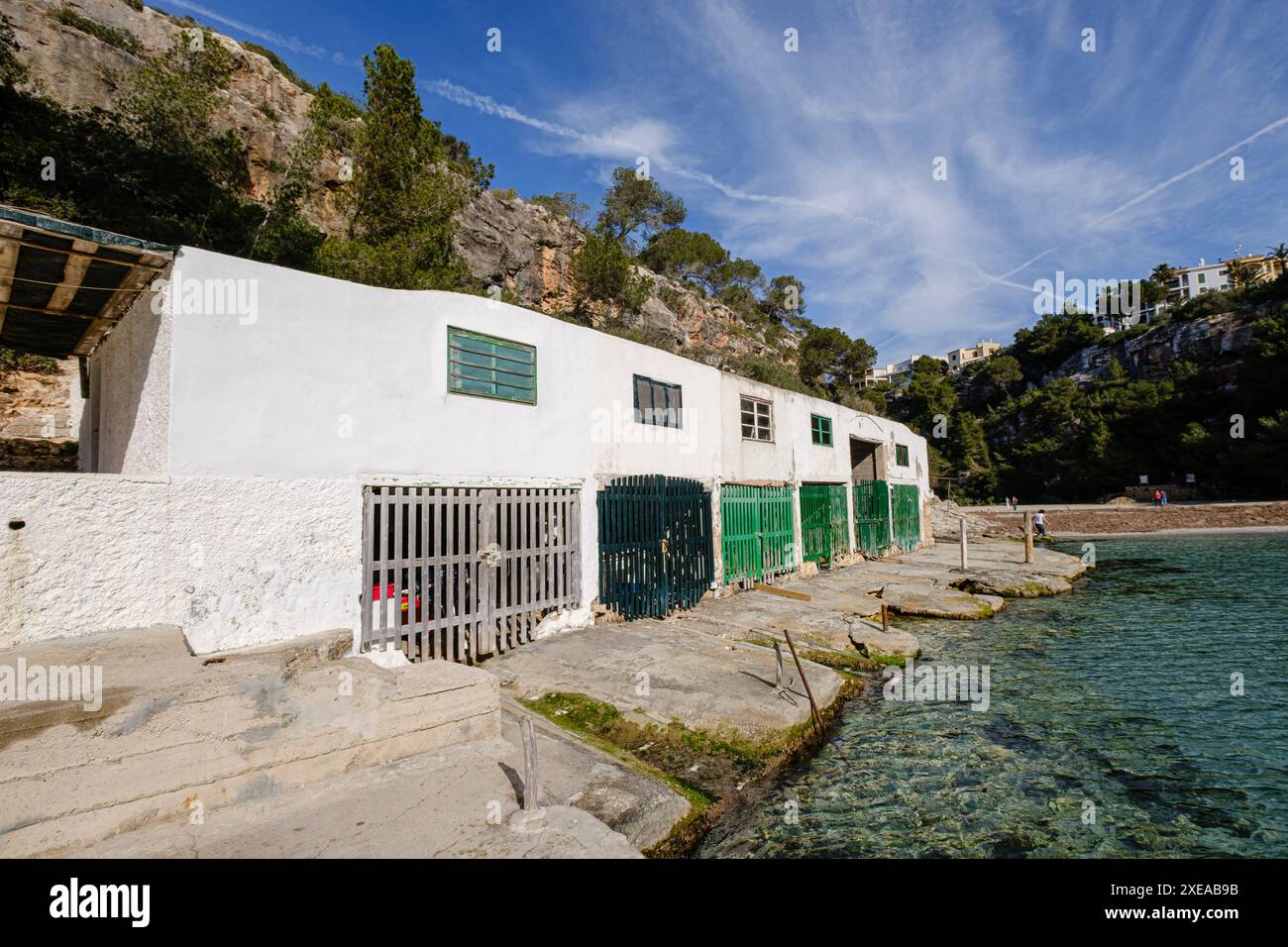 Typical Mallorcan jetty Stock Photo - Alamy