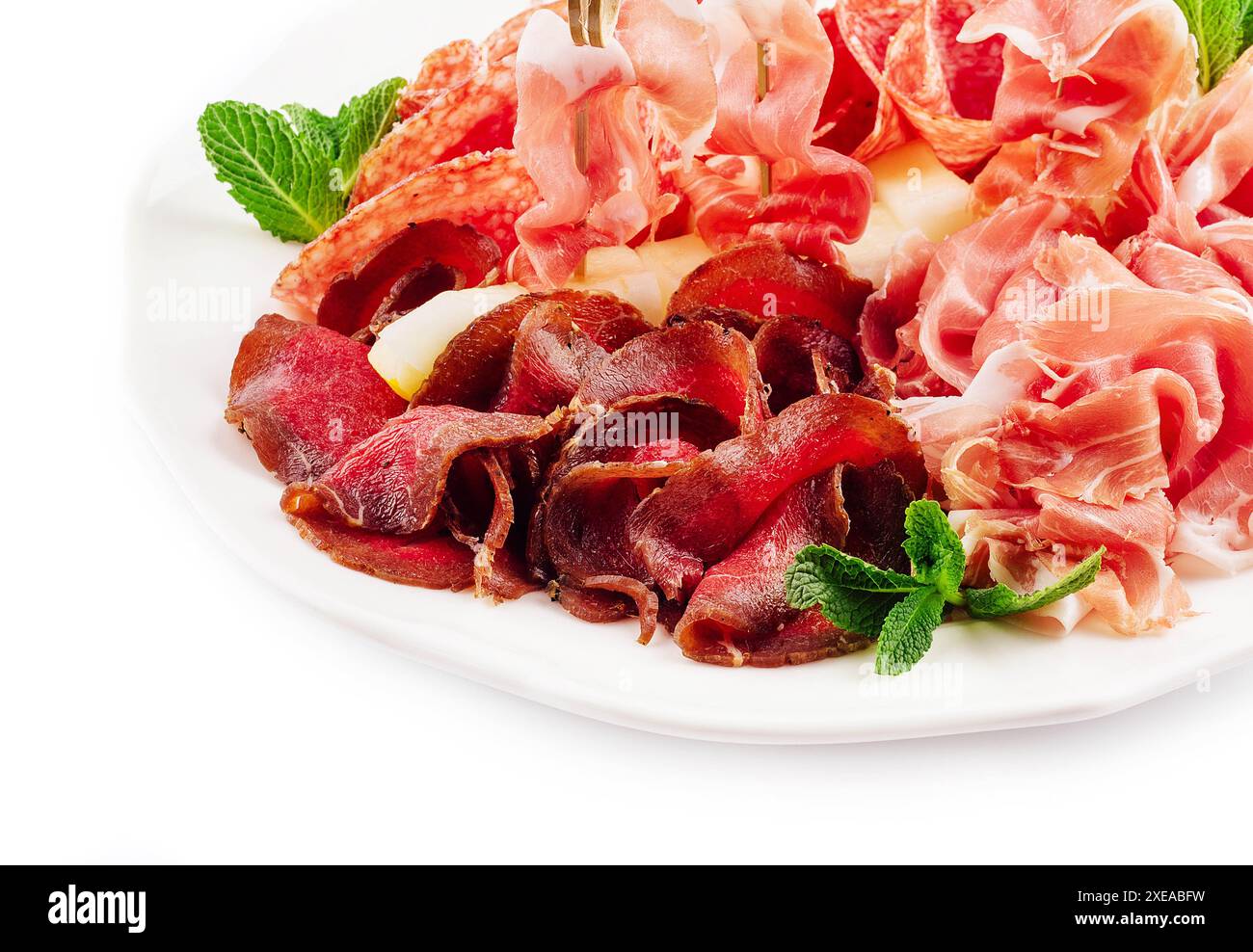 Assorted deli meats - ham, sausage, salami, parma, prosciutto Stock ...