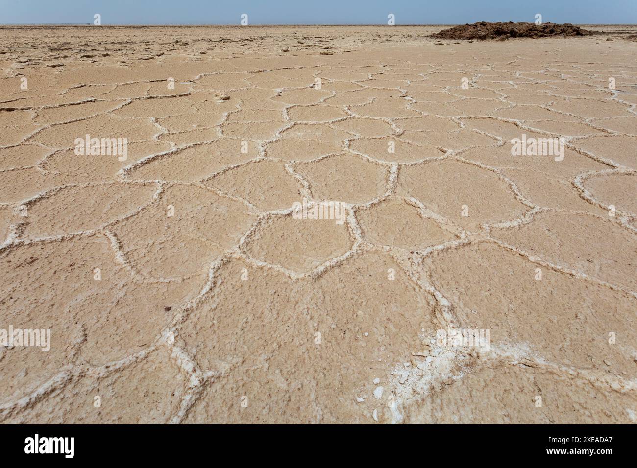 Salt desert in Danakil depression, geological landscape Ethiopia, Horn ...