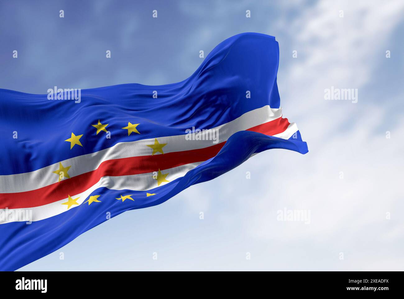 Cape verdean flag in wind hi-res stock photography and images - Alamy