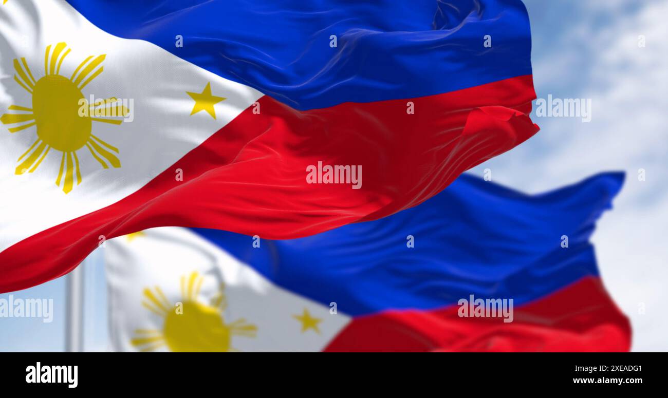 Flag of philippines waving hi-res stock photography and images - Alamy