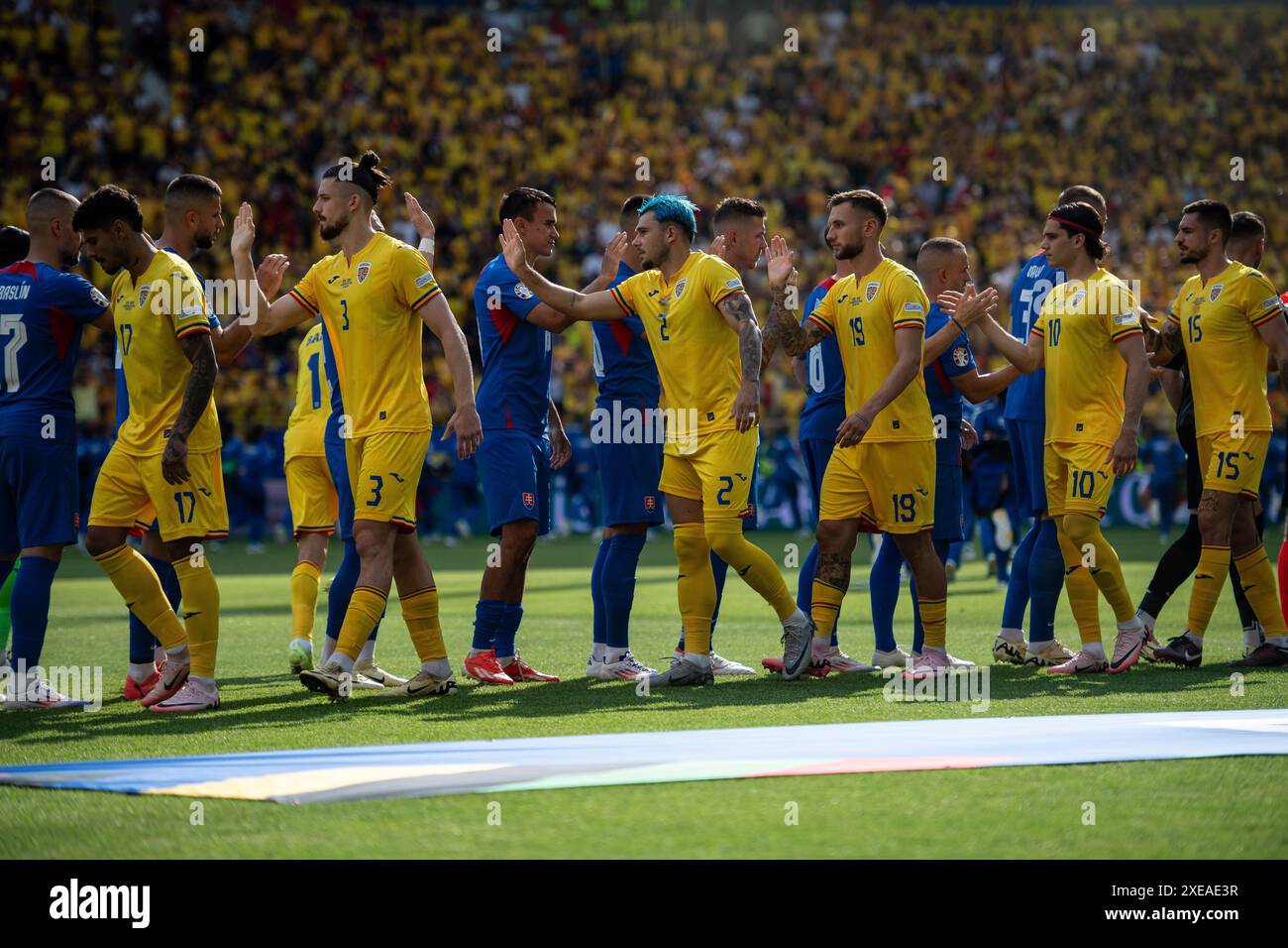 FRANKFURT AM MAIN, GERMANY - JUNE 26: Florinel Coman, Radu Dragusin ...