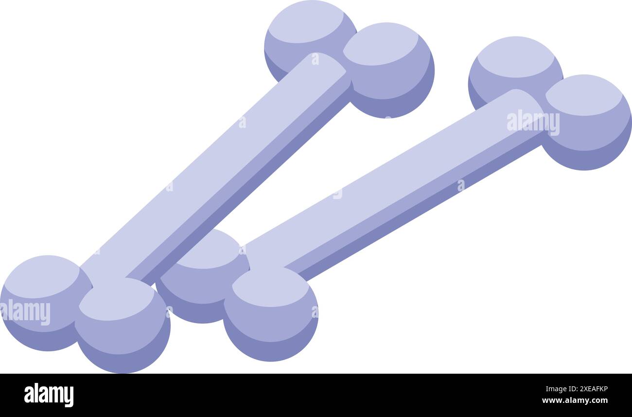 Three dog bones lying on top of each other, waiting for a dog to come ...