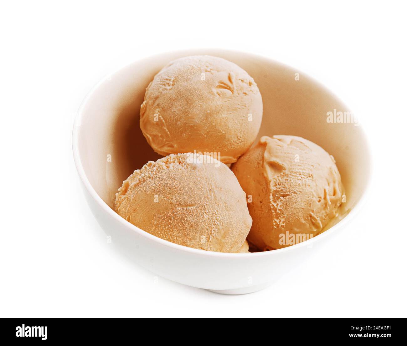 Plain vanilla ice cream scoops without toppings Stock Photo - Alamy