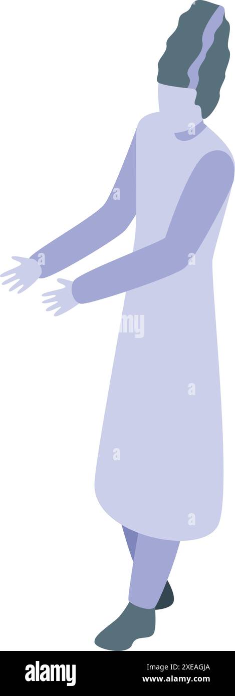 Frankenstein monster character reaching out hands isometric Stock ...