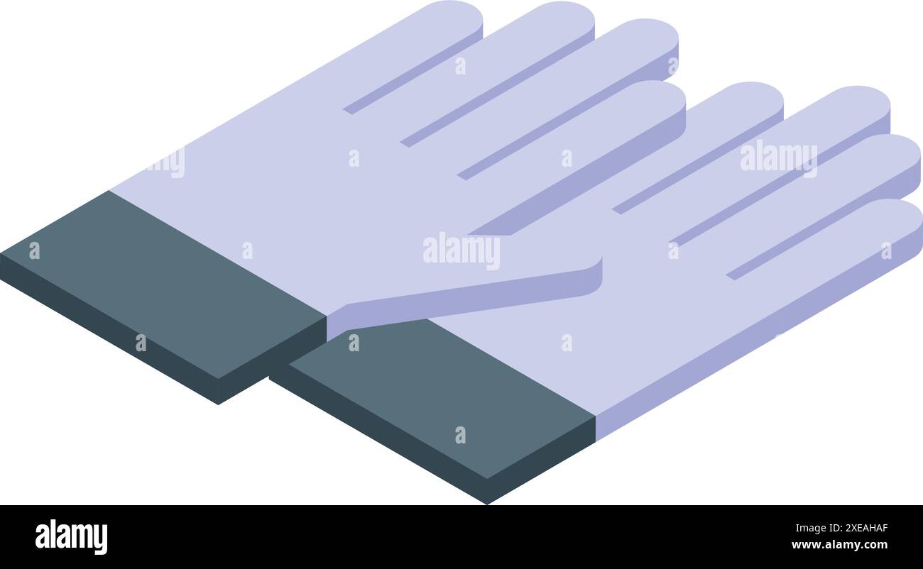 Medical gloves protecting hands isometric illustration represents ...