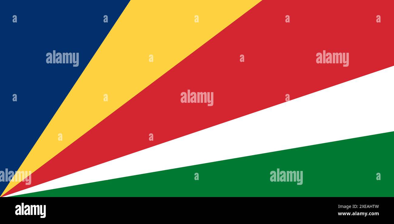 Flag of Seychelles islands. Seychelles flag on fabric surface. National ...