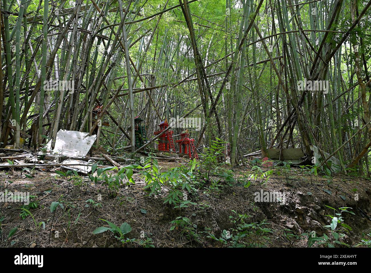 Spirit houses at the Lauda Air Flight 004 crash site, deadliest ...