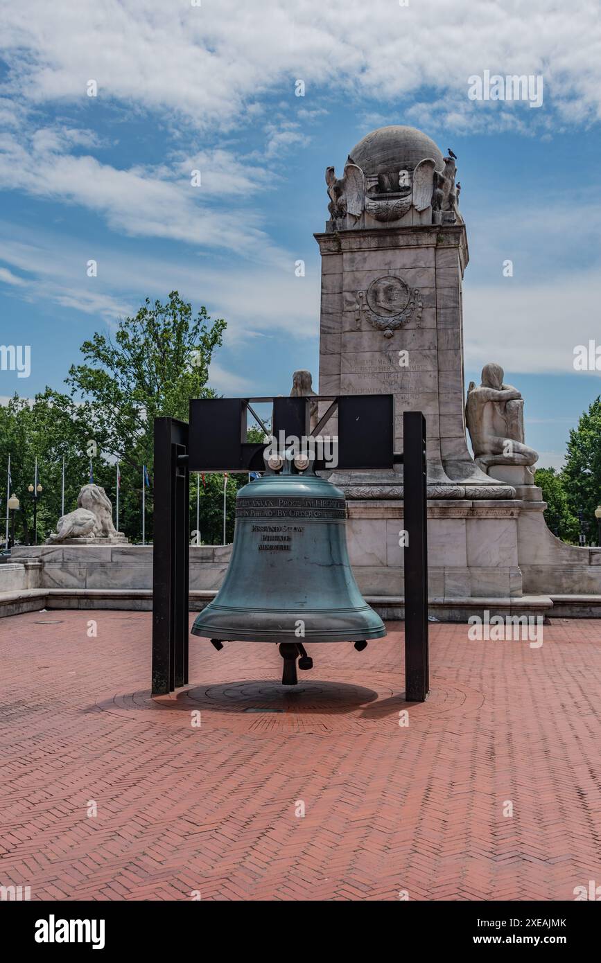 Replica of the Liberty Bell at Union Station, Washington DC USA Stock ...