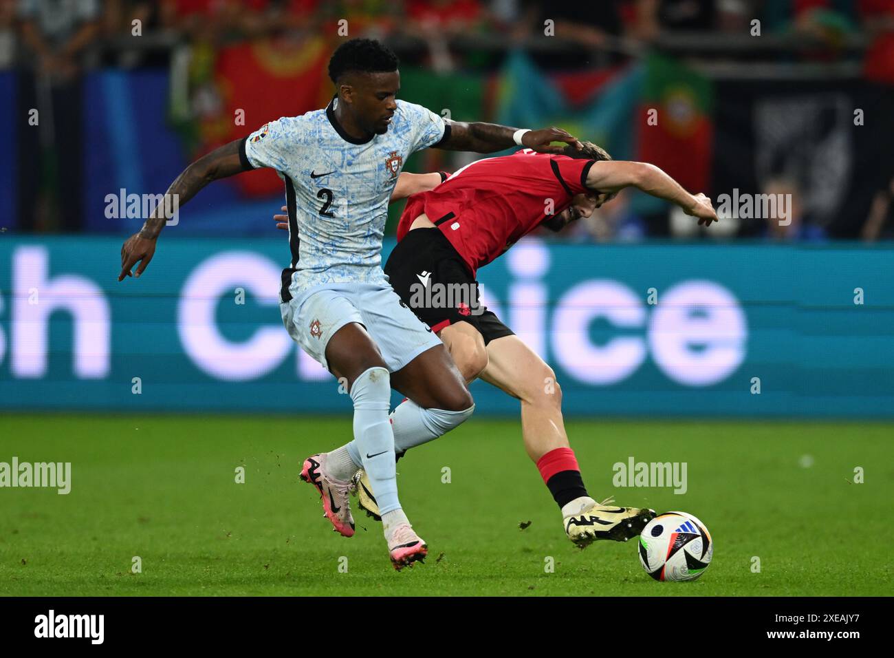 Zuriko Davitashvili (Georgia)Nelson Semedo (Portugal) during the UEFA ...