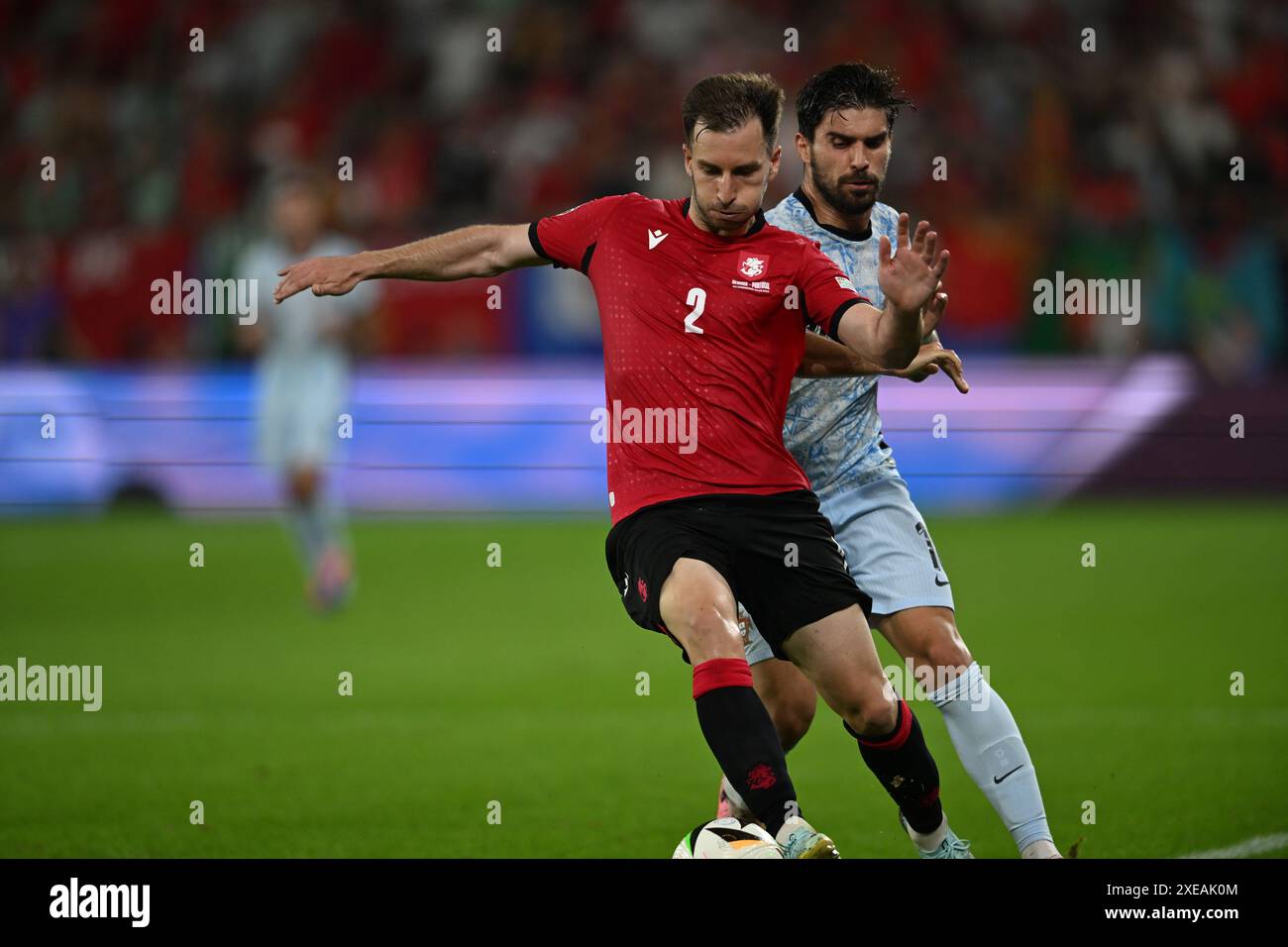Otar Kakabadze (Georgia)Ruben Neves (Portugal) during the UEFA Euro ...