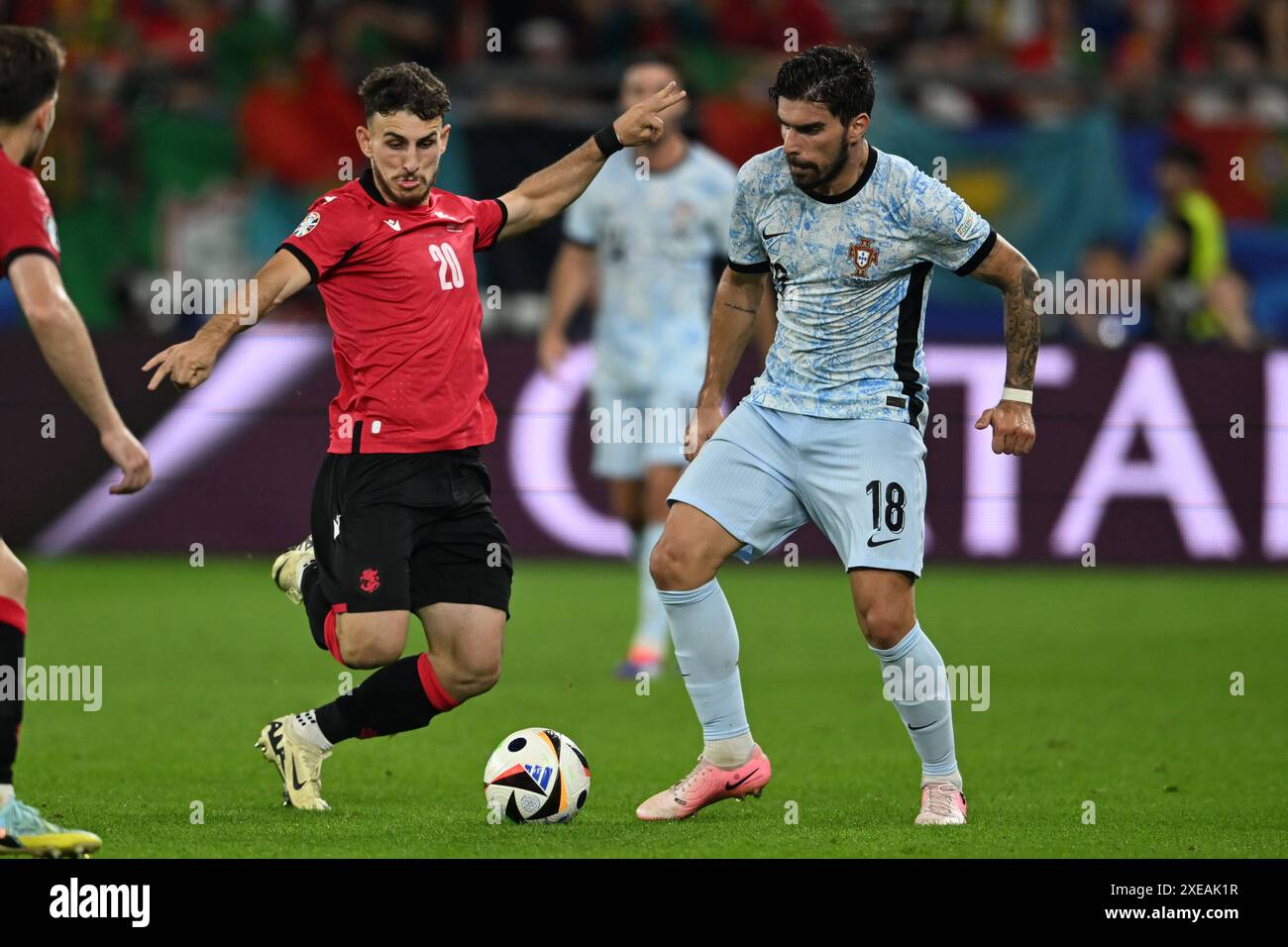 Anzor Mekvabishvili (Georgia)Ruben Neves (Portugal) during the UEFA ...