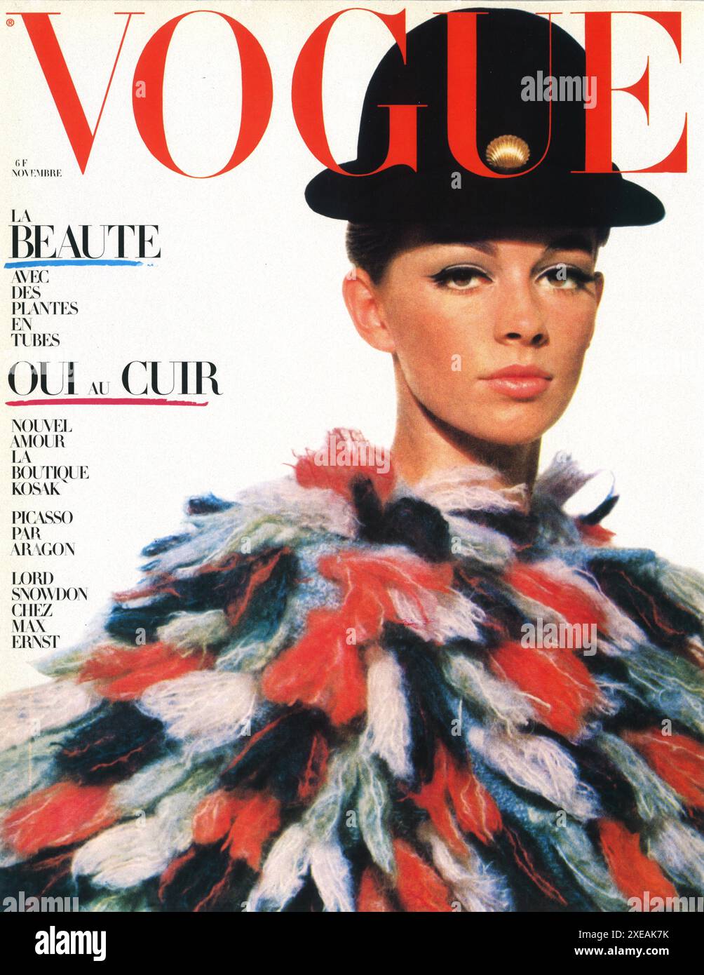November 1964 Vogue Paris cover with Astrid Heeren in Balenciaga, by ...