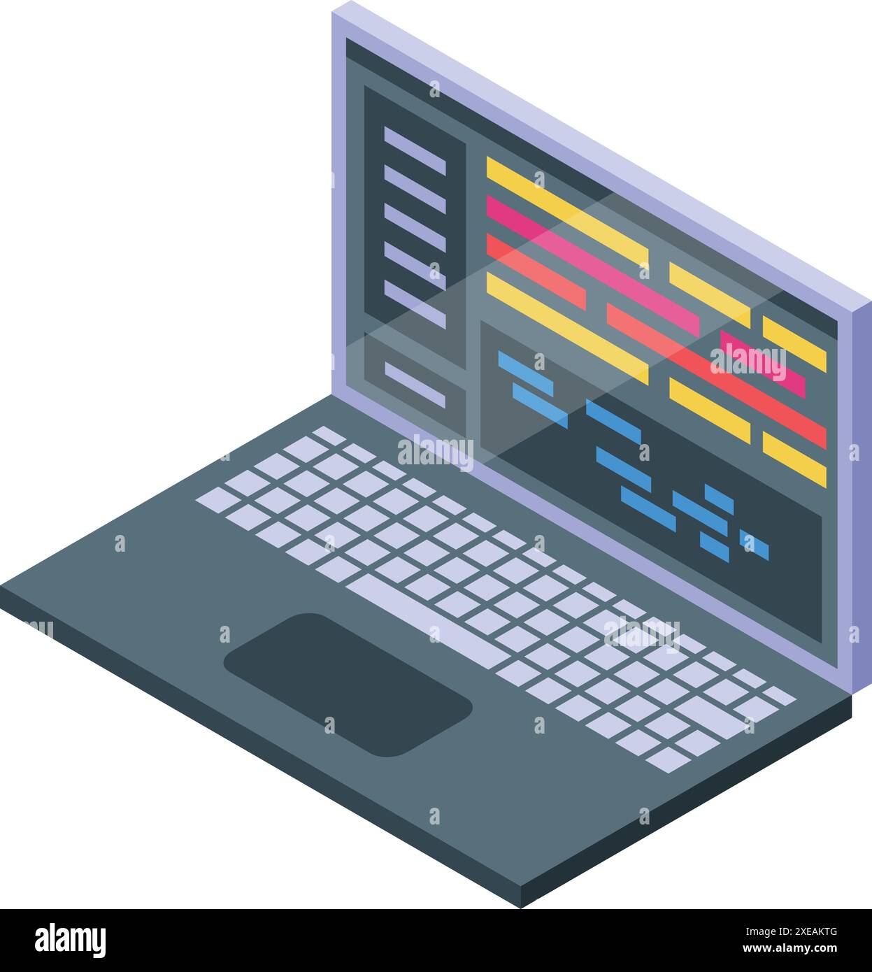 Laptop is open and displaying lines of code on its screen, suggesting ... Laptop is open and displaying lines of code on its screen, suggesting ...