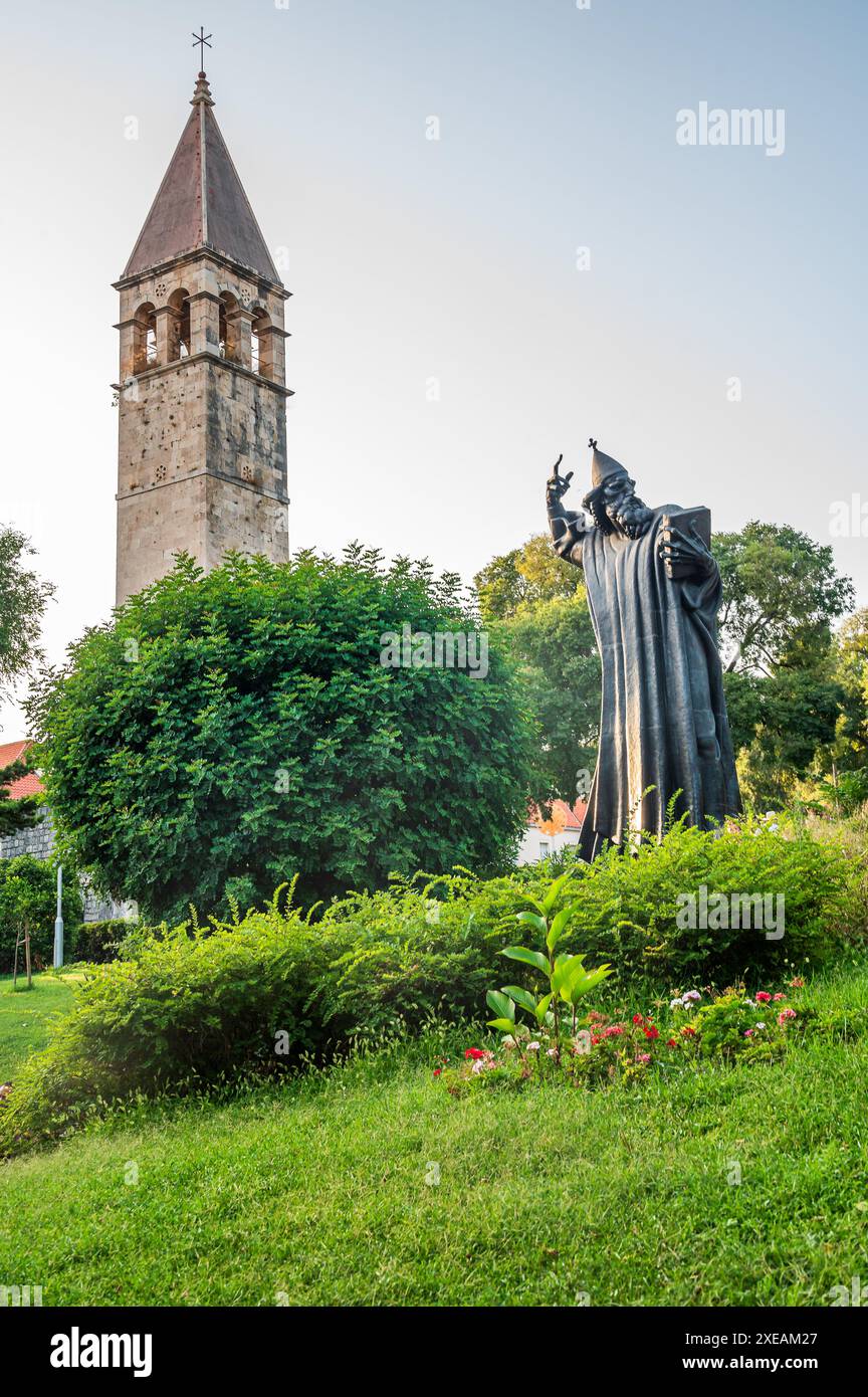 Monument and Bell Tower in Split Stock Photo - Alamy