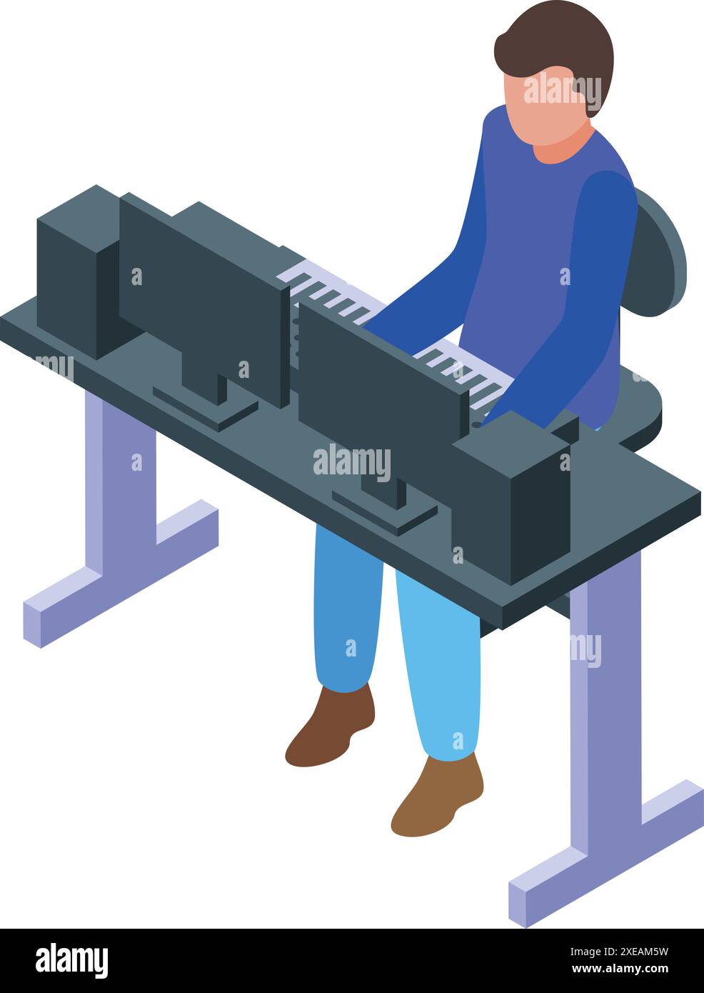 Workstation music artist computer microphone Stock Vector Images - Alamy