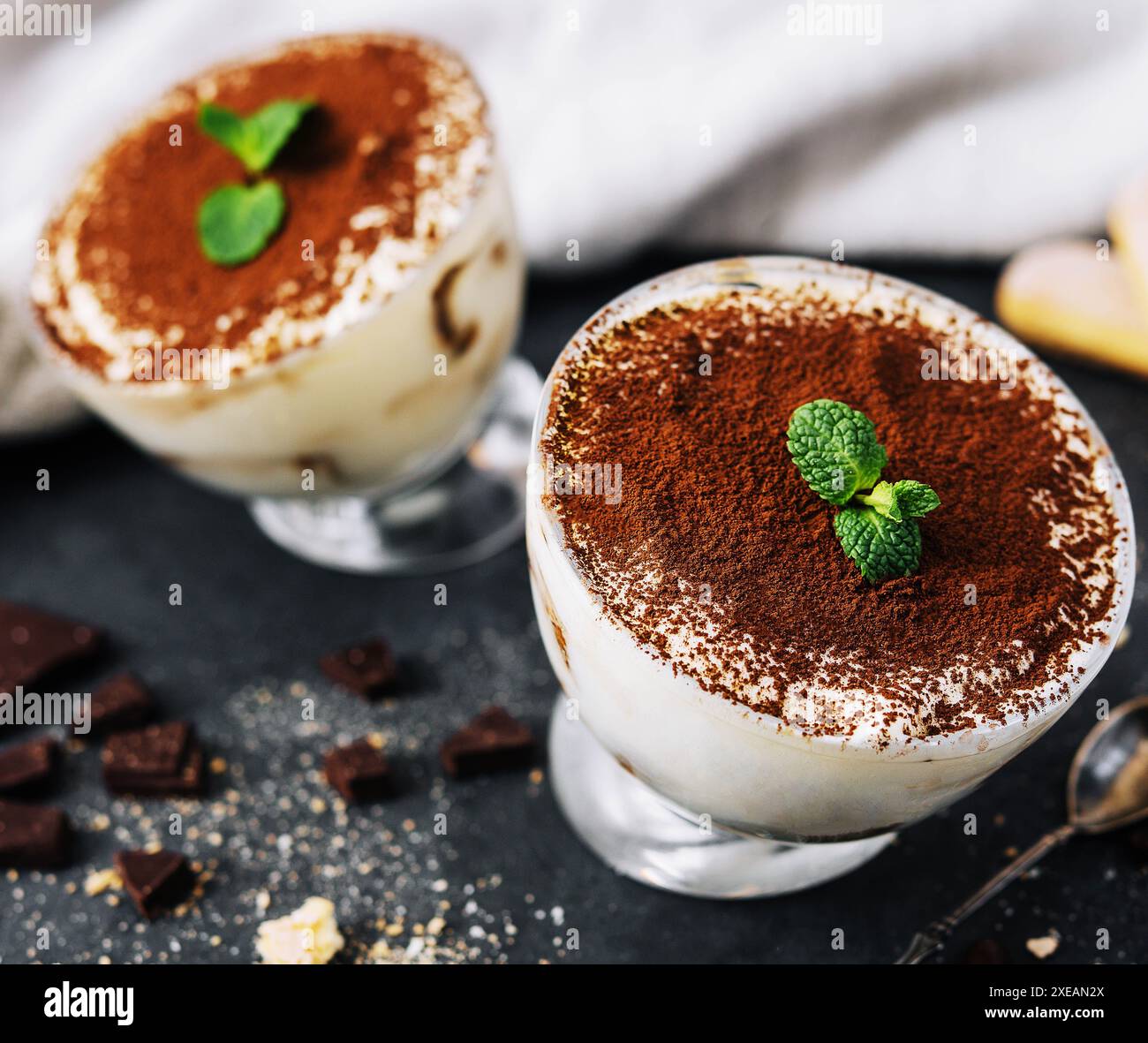 Dessert tiramisu in glass hi-res stock photography and images - Alamy