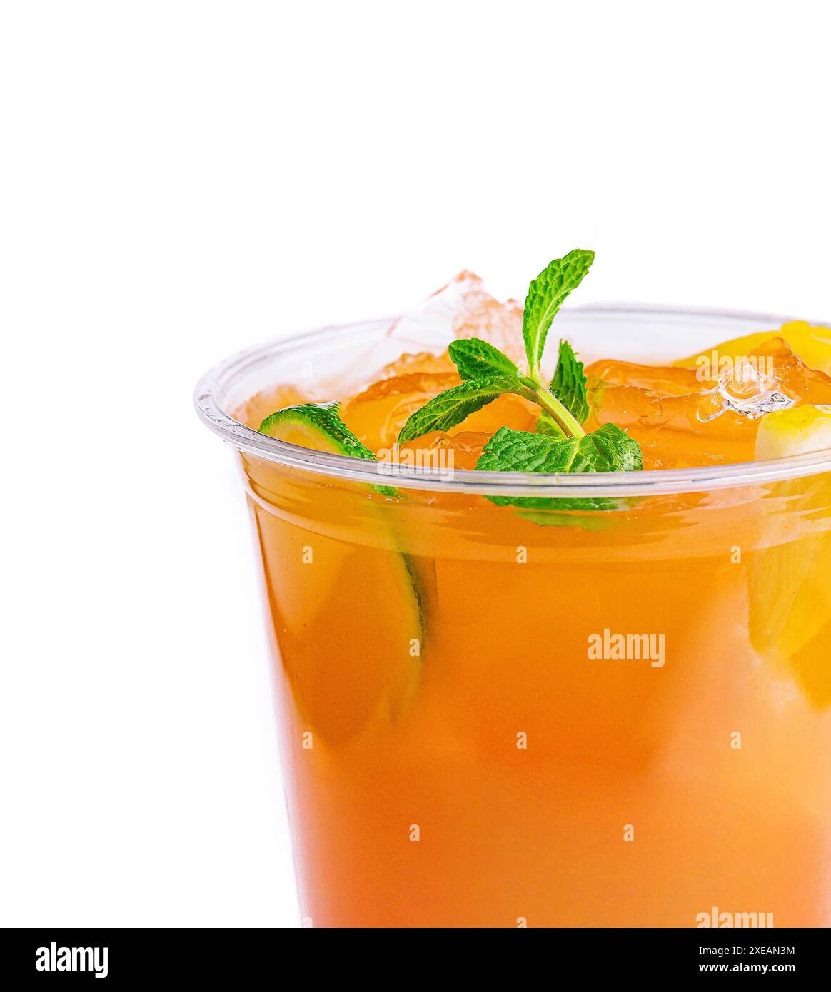 Chinese orange juice with ice and mint Stock Photo - Alamy