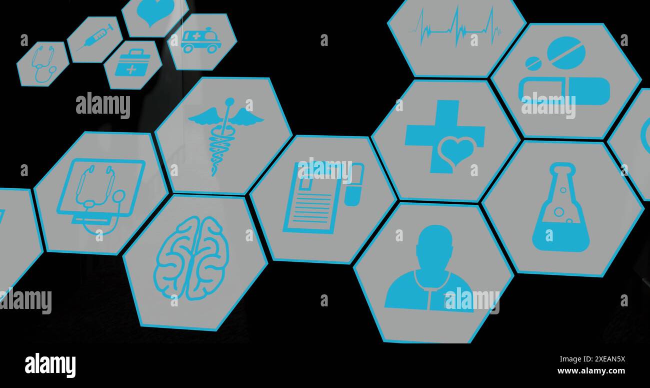Medical scientific concept hexagon hi-res stock photography and images ...