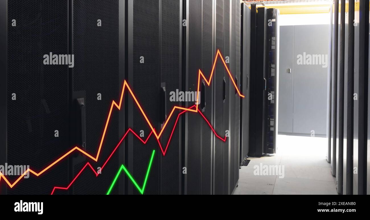 Multiple server racks illuminated hi-res stock photography and images - Alamy