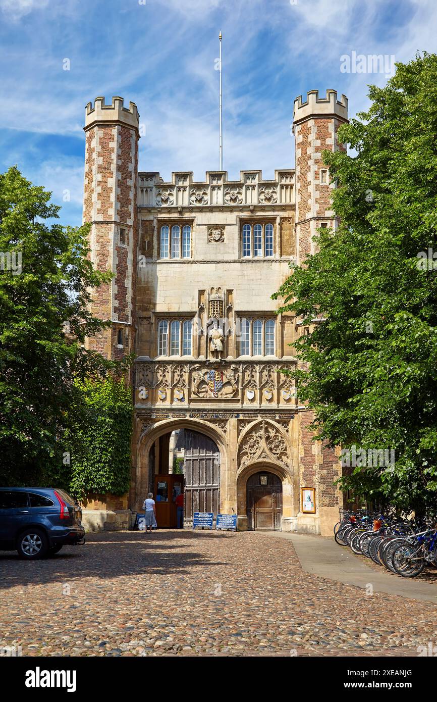The Great Gate of Trinity College. Cambridge. United Kingdom Stock ...