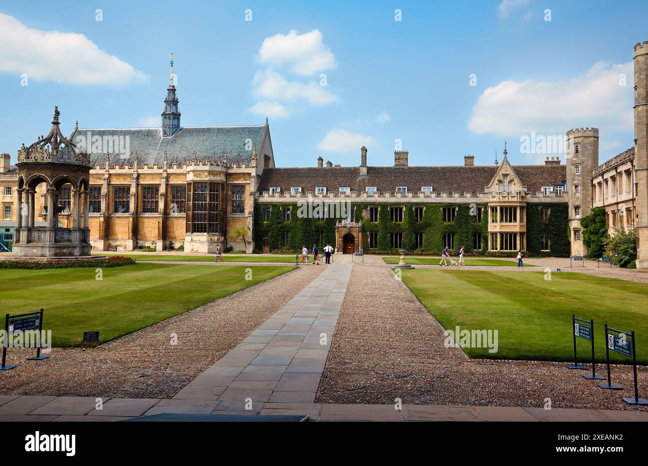 Trinity college Great Court. Cambridge. United Kingdom Stock Photo - Alamy