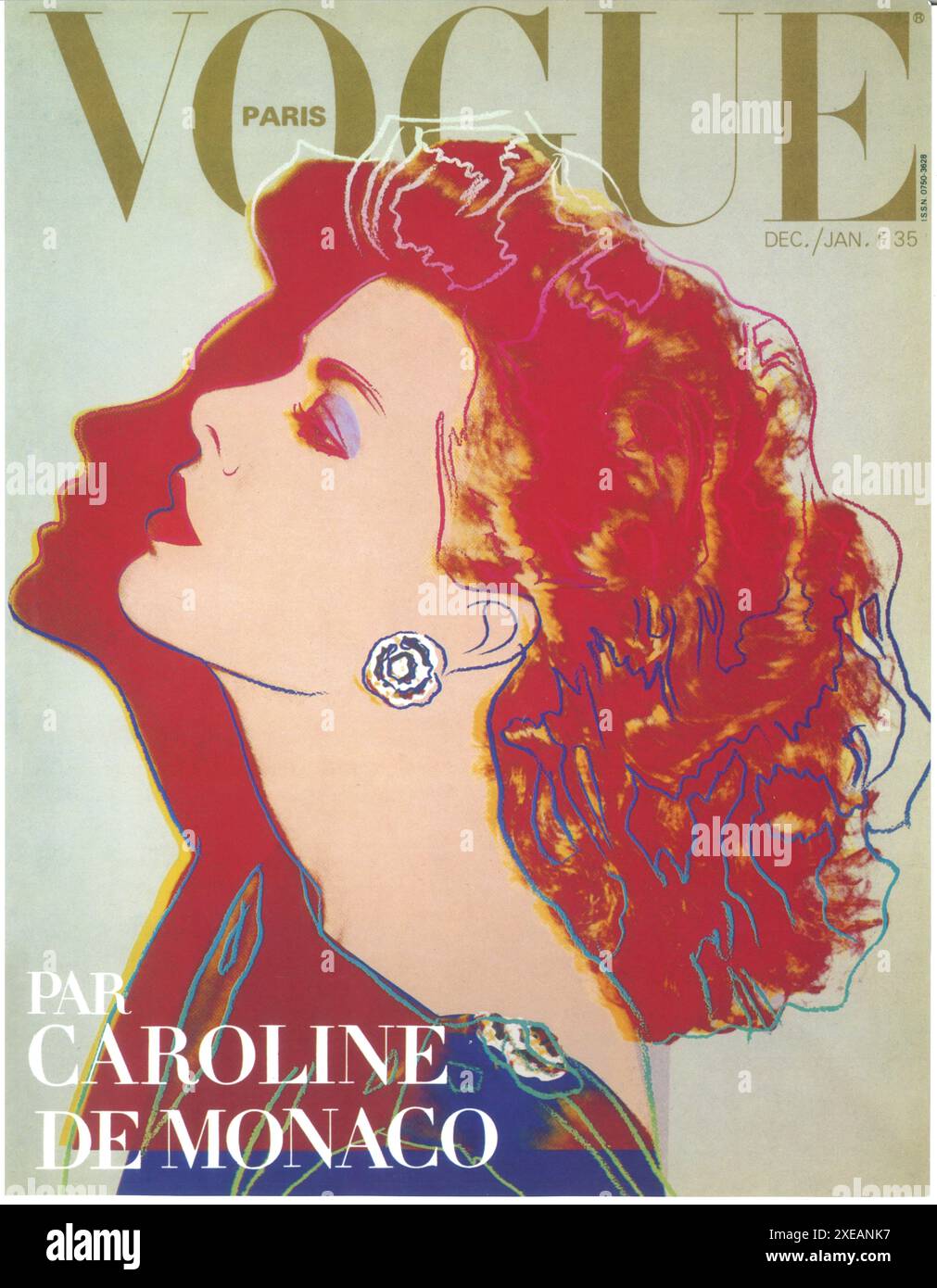 December 1983-January 1984 Vogue Paris Cover Caroline de Monaco by Andy ...