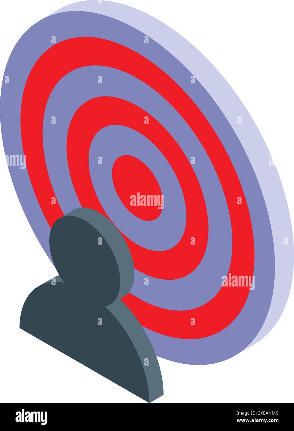Marketing manager analyzing a big target market share, isometric illustration Stock Vector Image ...
