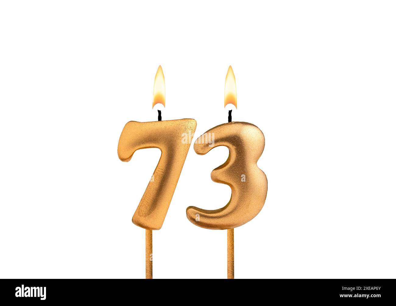 Birthday candle number 73 flame hi-res stock photography and images - Alamy