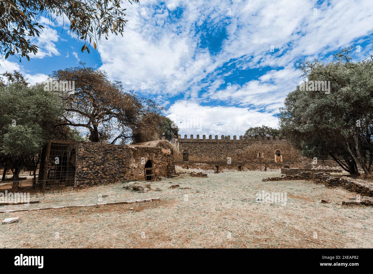 Royal Fasil Ghebbi palace, castle in Gondar, Ethiopia, cultural ...