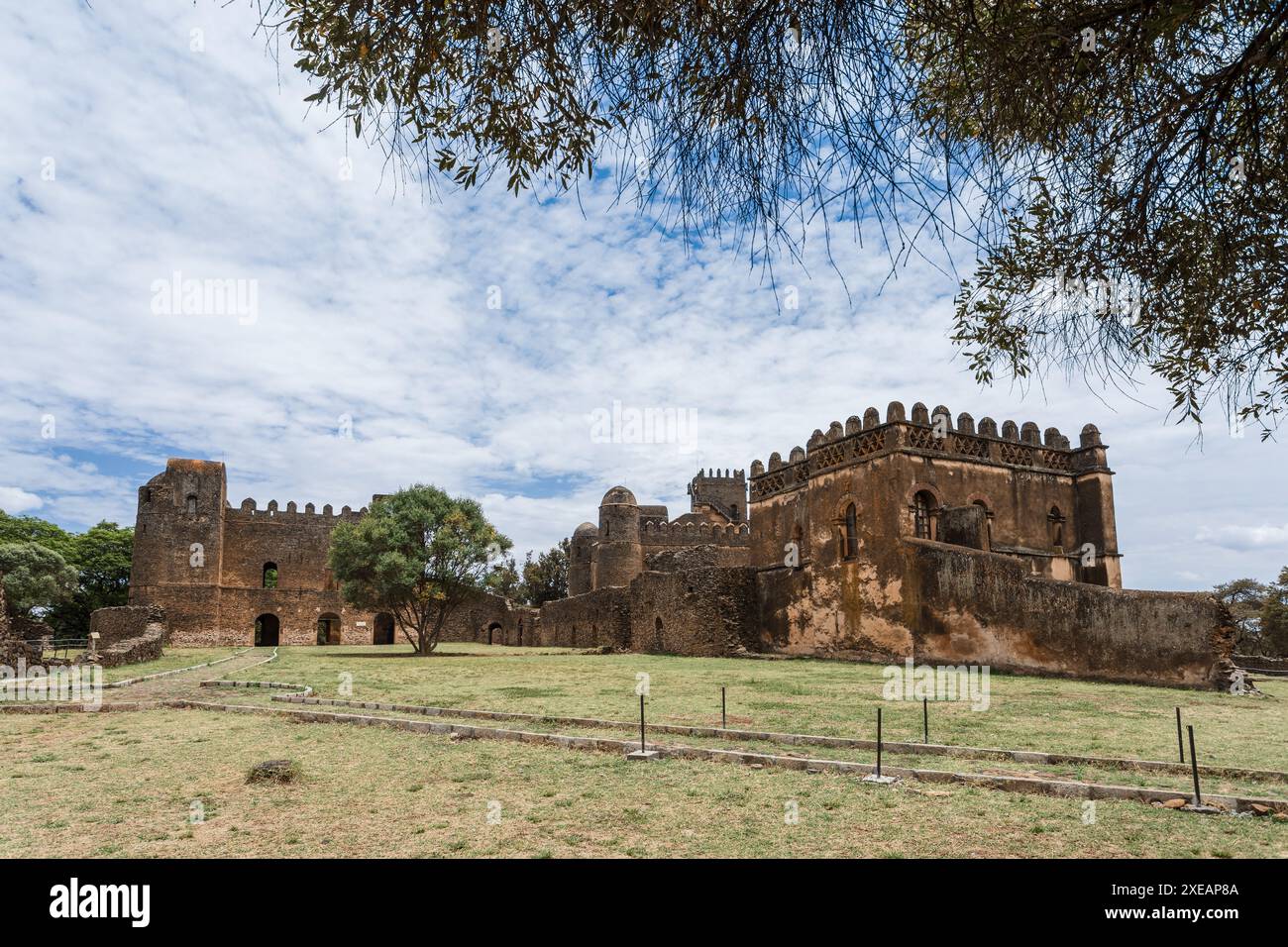 Royal Fasil Ghebbi palace, castle in Gondar, Ethiopia, cultural ...