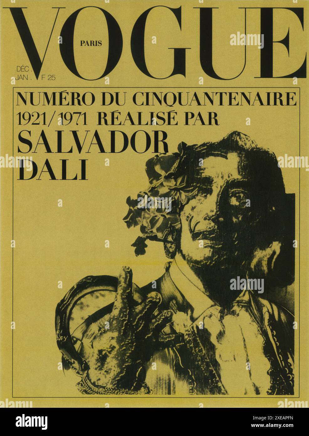 December 1971 -January 1972 Vogue Paris Cover - Salvador Dali Stock ...
