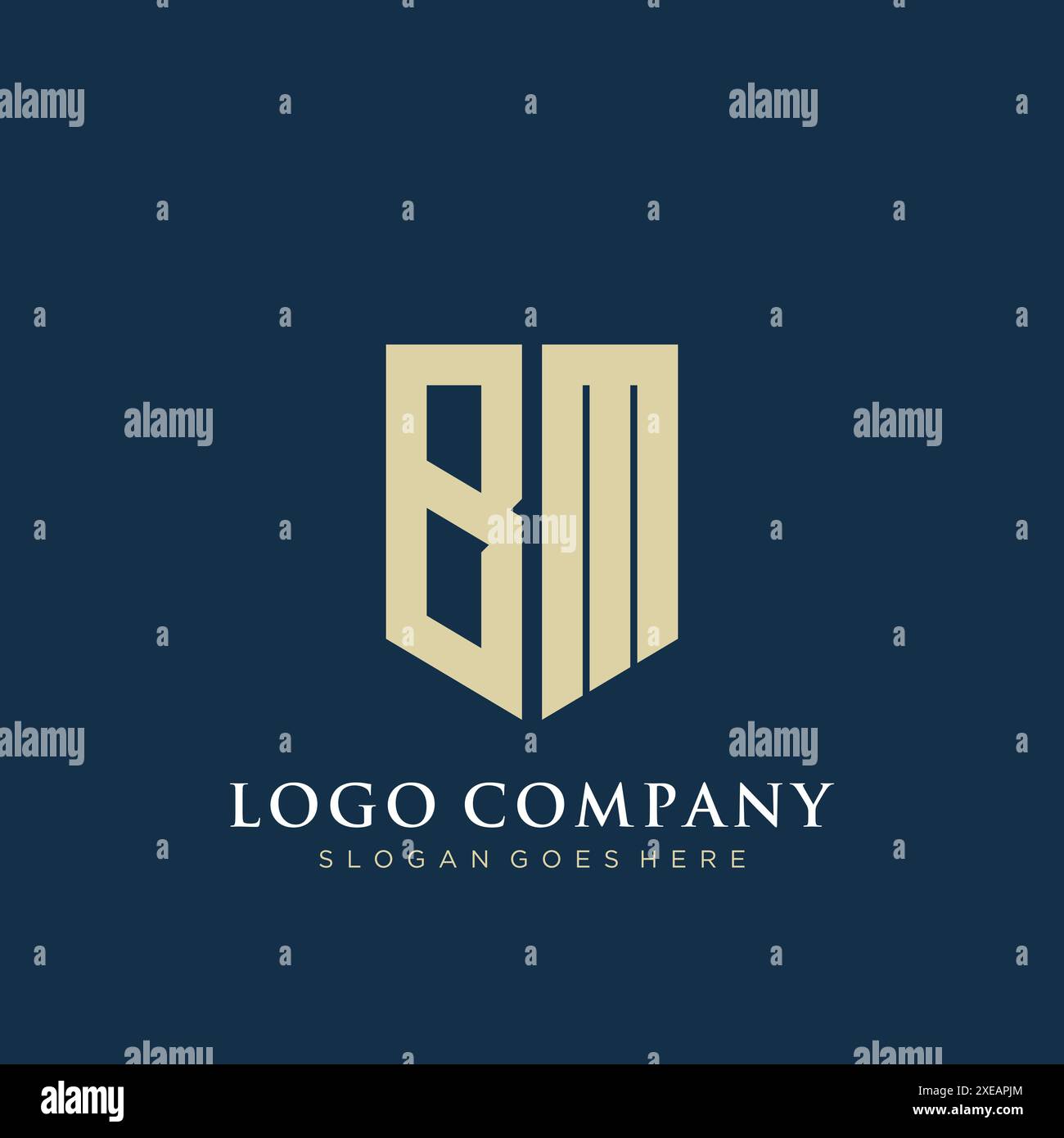 Bm logo design Stock Vector Images - Alamy