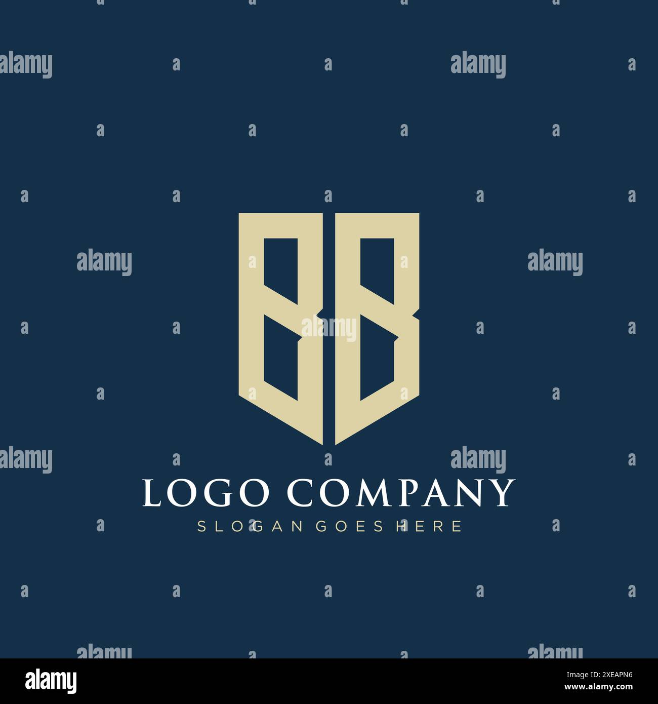 BB shield type logo design Stock Vector Image & Art - Alamy