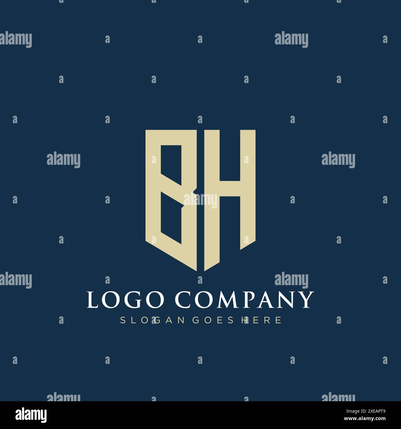 BH shield type logo design Stock Vector Image & Art - Alamy