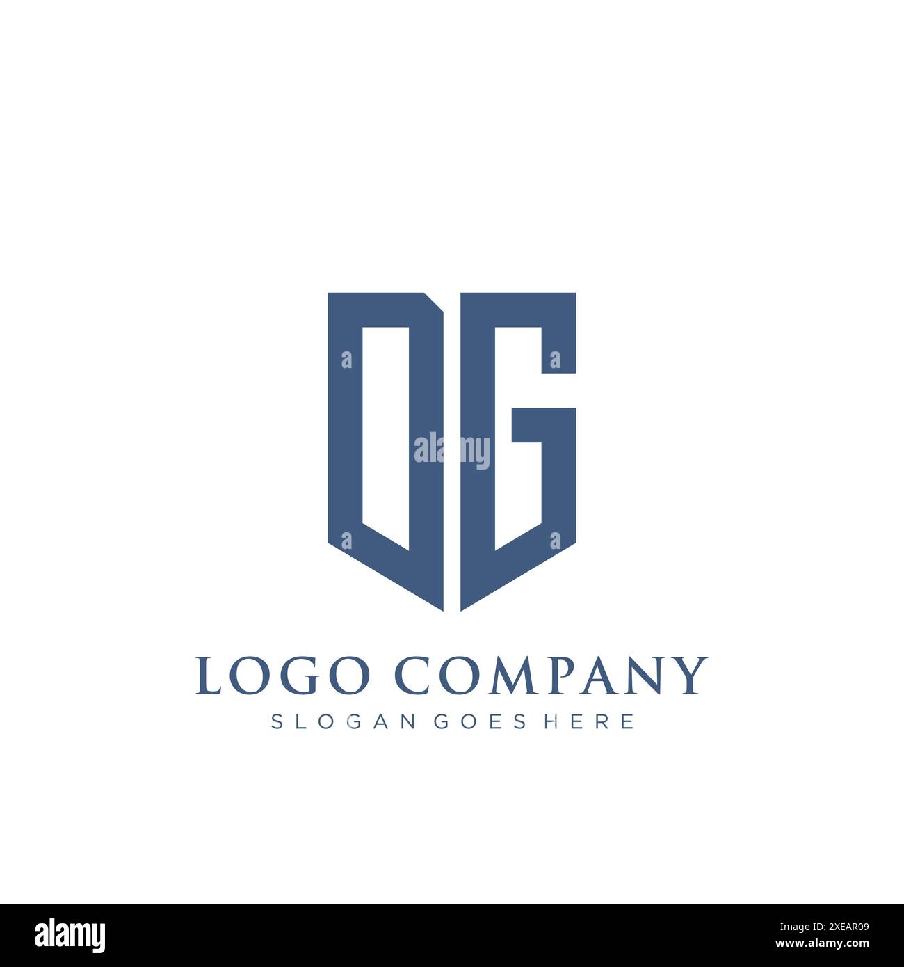 Dg minimal logo design Stock Vector Images - Alamy