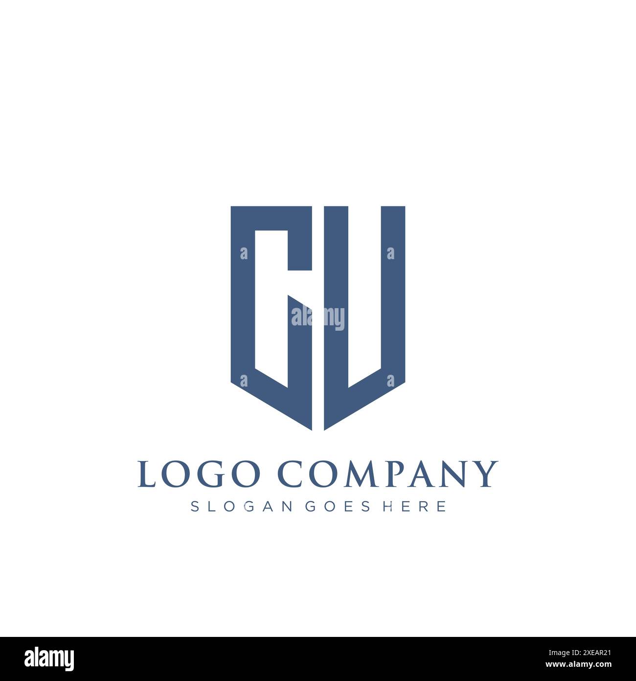 Cu minimal logo design Stock Vector Images - Alamy