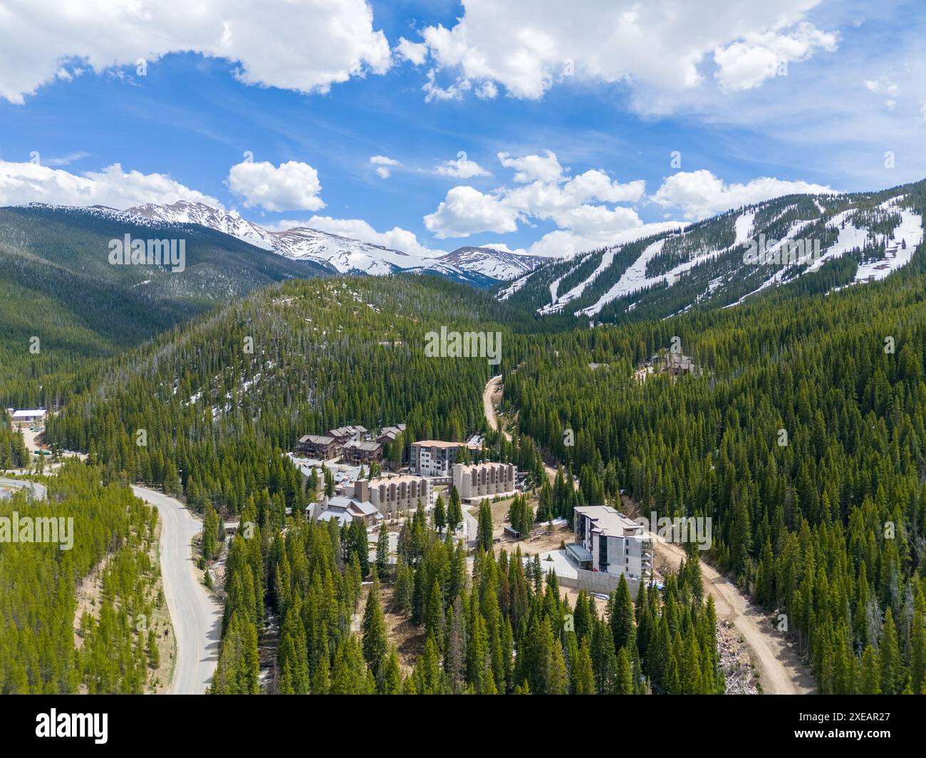 Beautiful Mountains, Aerial View in Winter Park, Colorado Stock Photo ...
