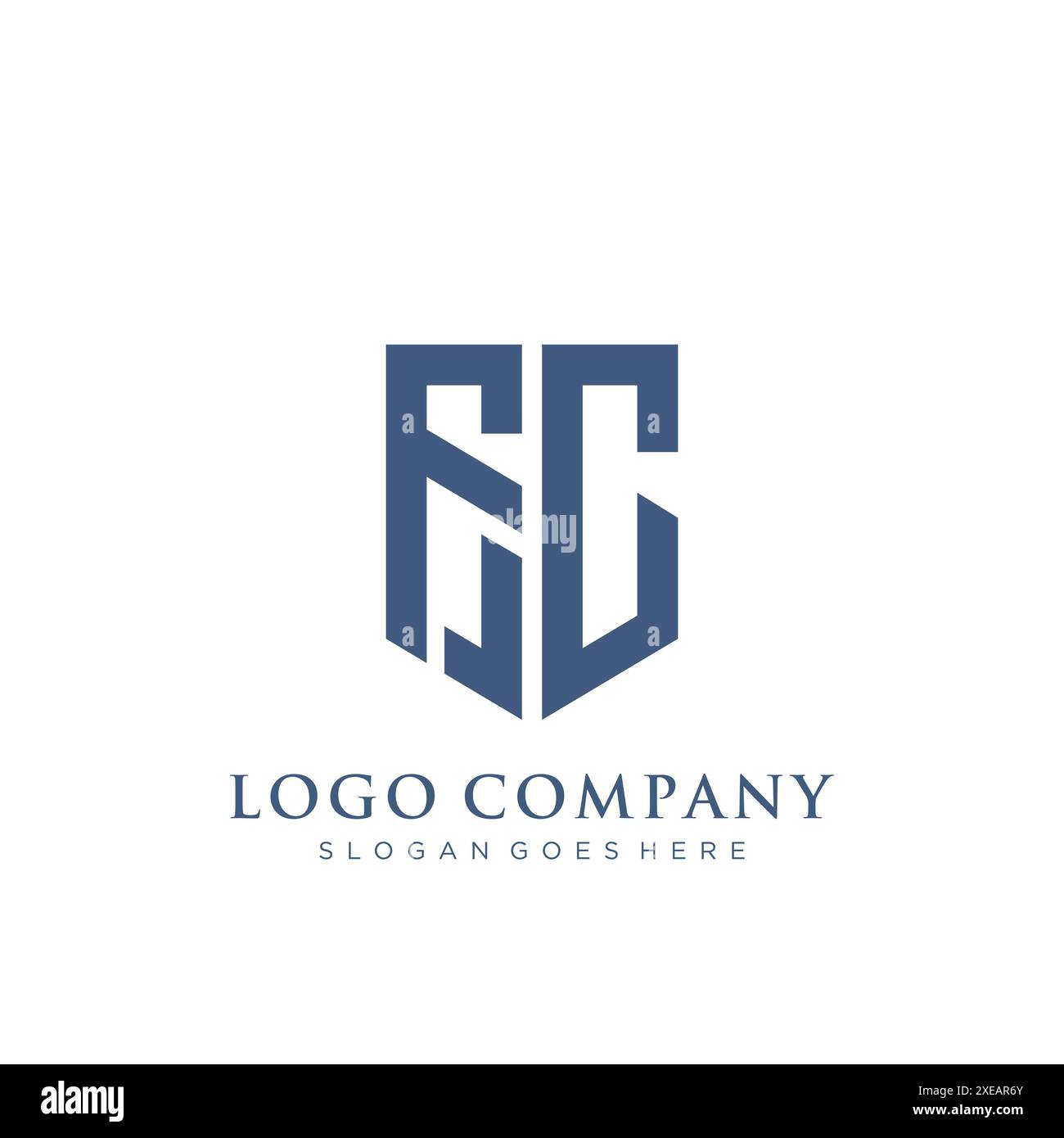 FC shield type logo design Stock Vector Image & Art - Alamy