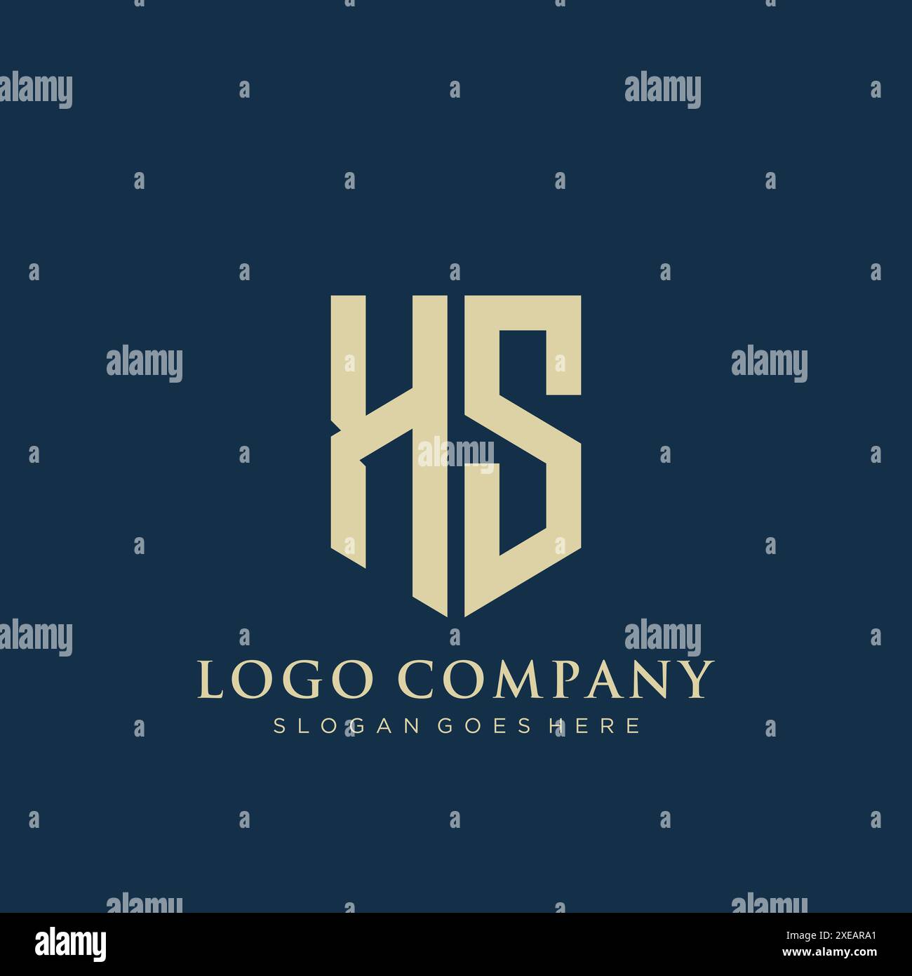 Hs minimal logo design hi-res stock photography and images - Alamy