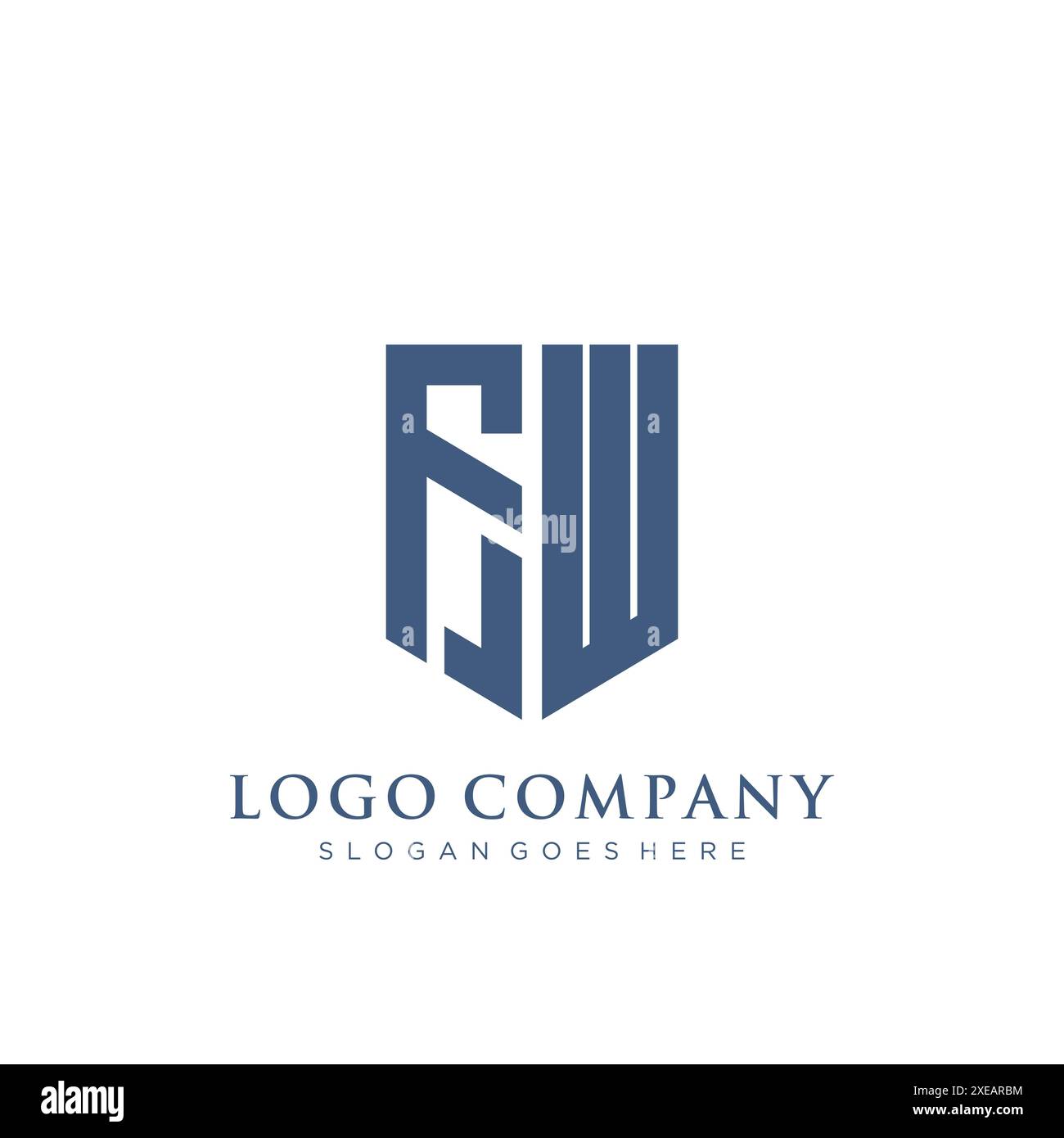 FW shield type logo design Stock Vector Image & Art - Alamy