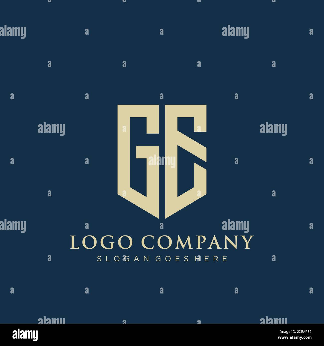 GE shield type logo design Stock Vector Image & Art - Alamy