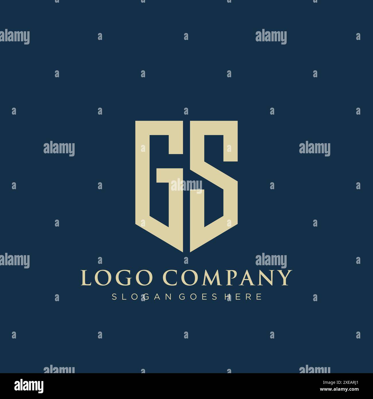 GS shield type logo design Stock Vector Image & Art - Alamy