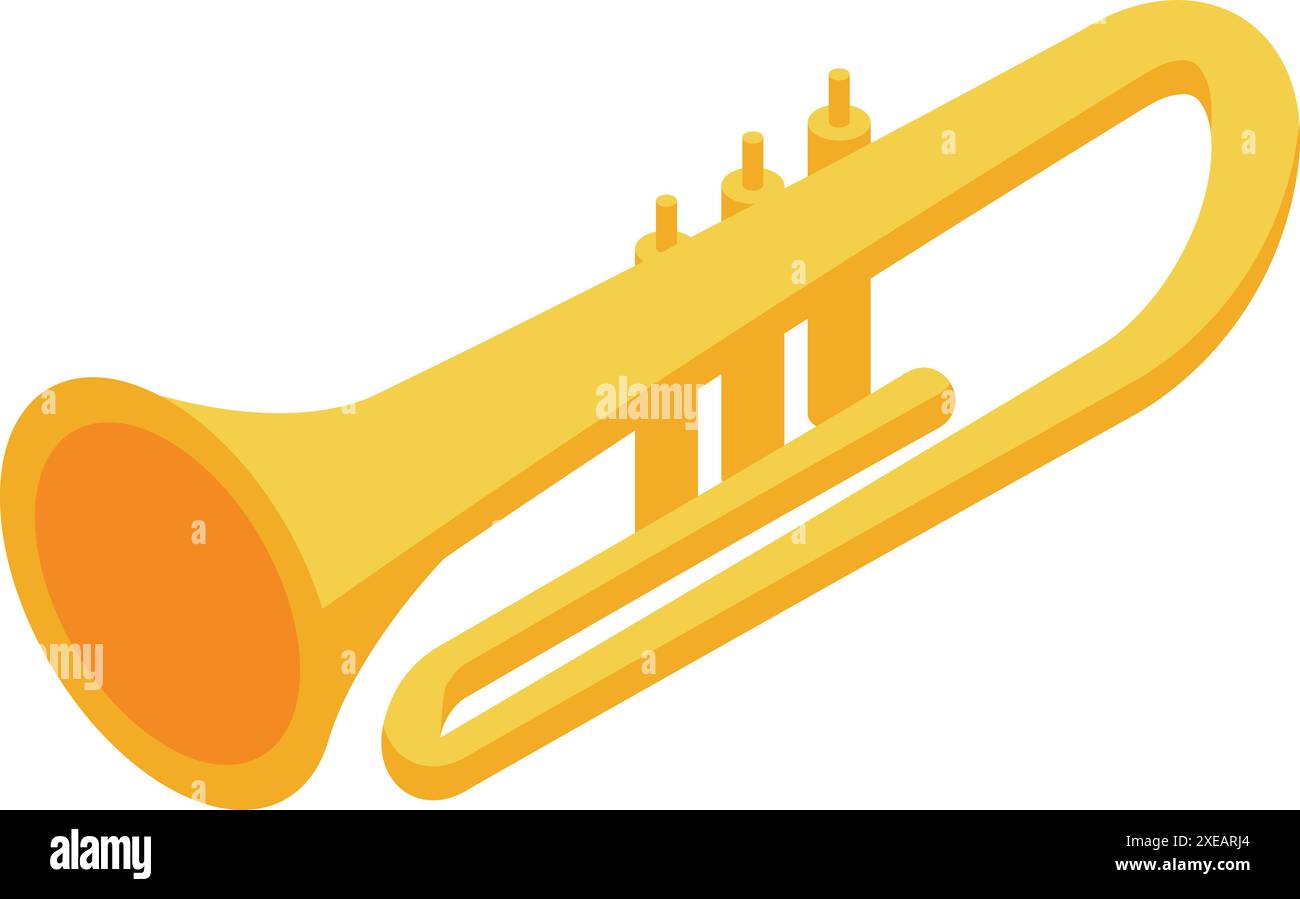 Brass trumpet close up Stock Vector Images - Alamy