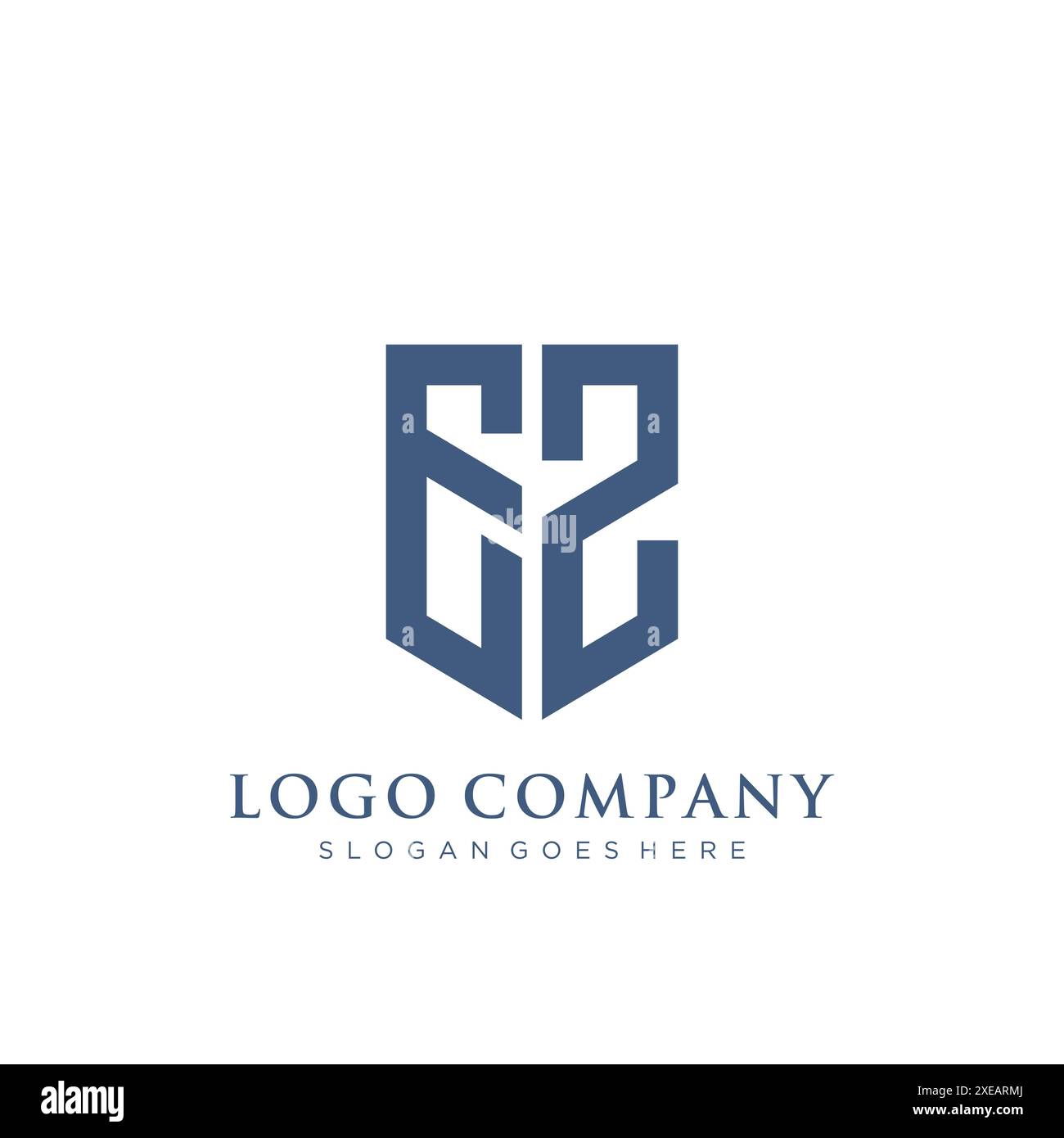 EZ shield type logo design Stock Vector Image & Art - Alamy
