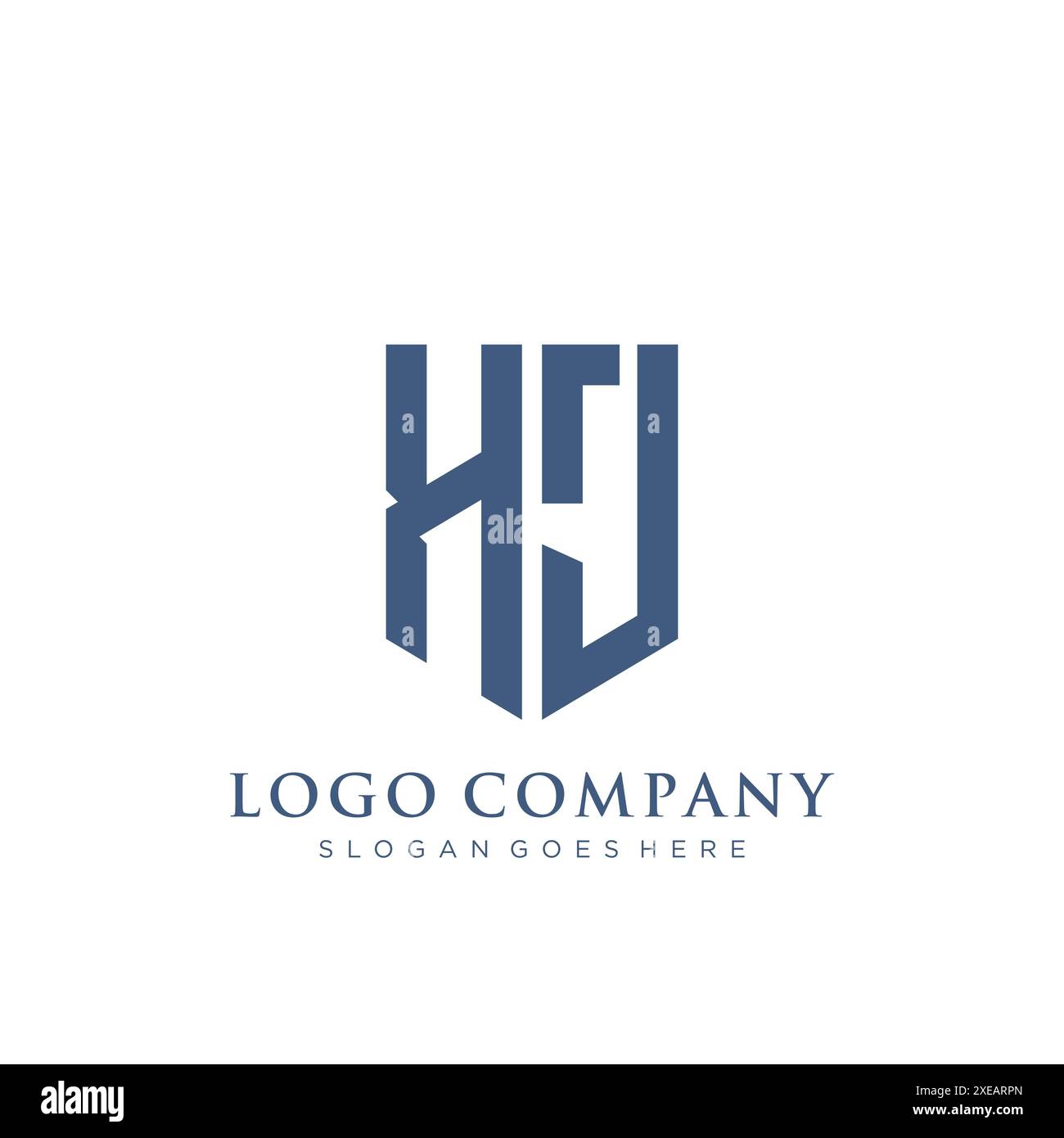 HJ shield type logo design Stock Vector Image & Art - Alamy