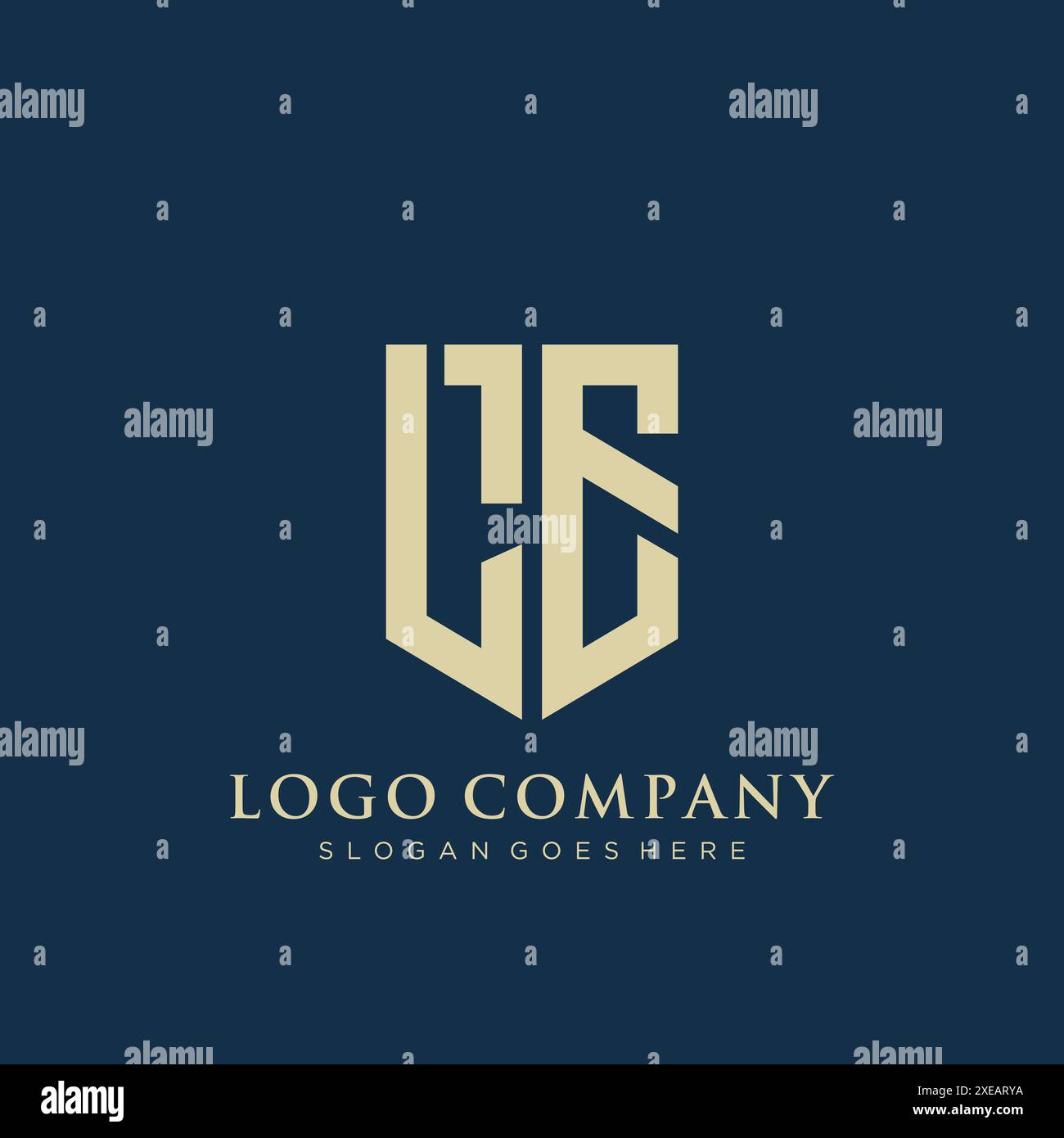 LE shield type logo design Stock Vector Image & Art - Alamy